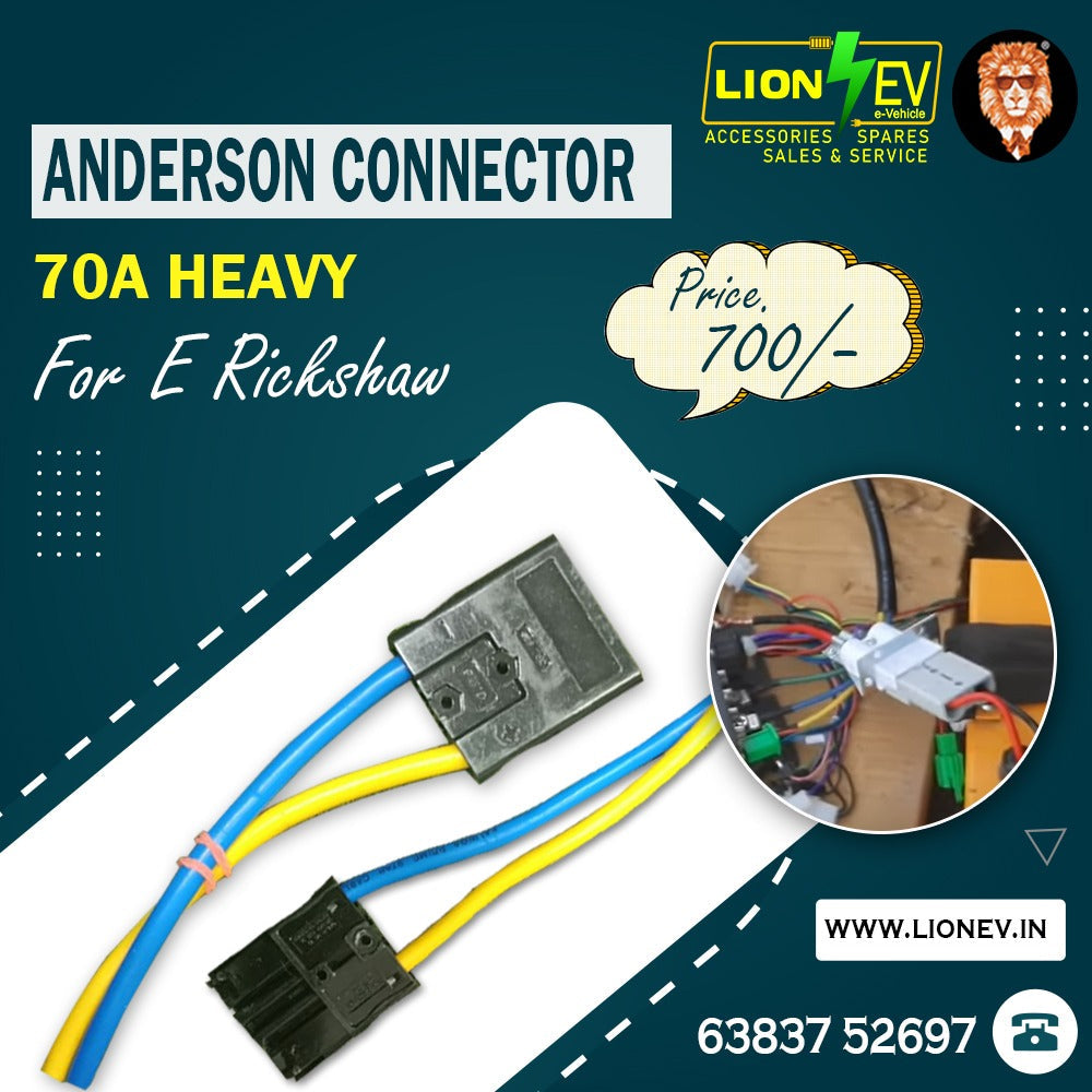 Reliable Power Connection: Anderson Connector 70A Heavy for E-Rickshaw – lionev