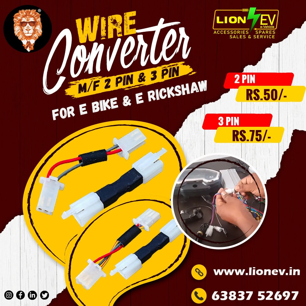 Streamline Your E-Bike and E-Rickshaw Connections with Wire Converters – lionev