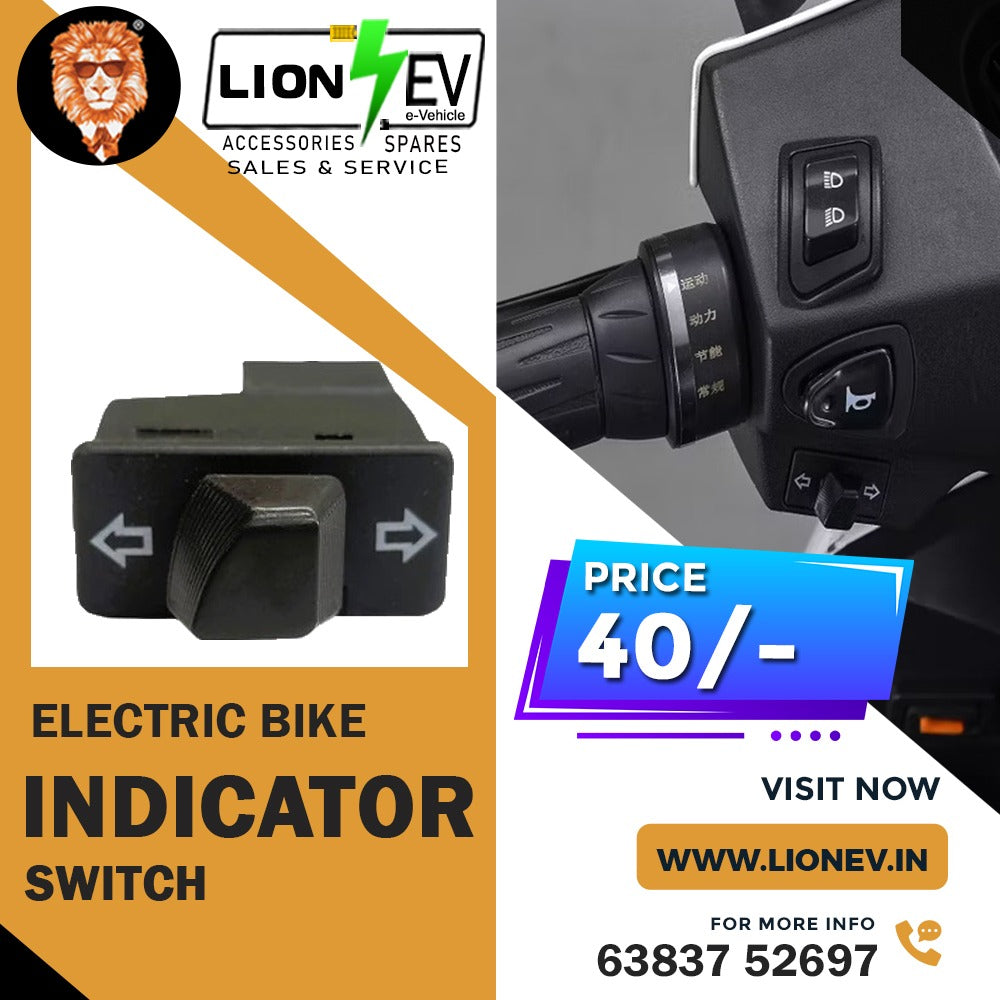 Lion EV Universal Electric Bike & Scooter Switch (Indicator, Dim/Dip, – Lion Electric Vehicle ...